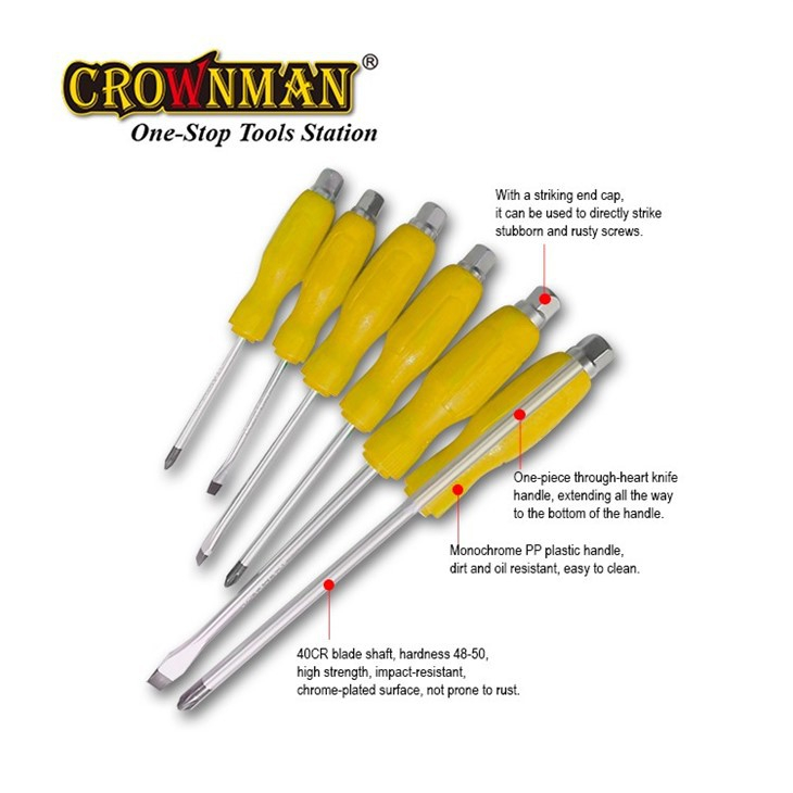6PCS GO-Through Screwdriver Set