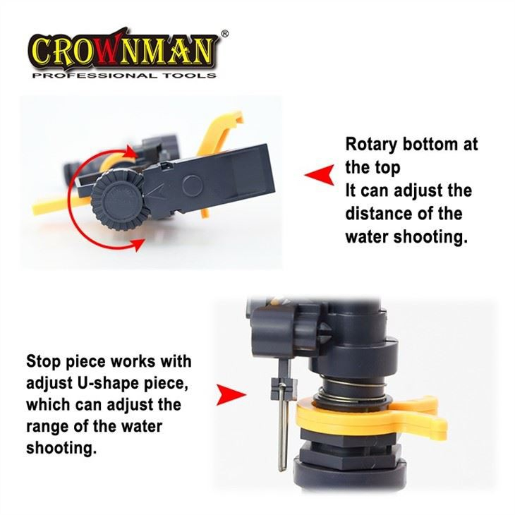 Plastic Impulse Sprinkler With Zinc Alloy Spike