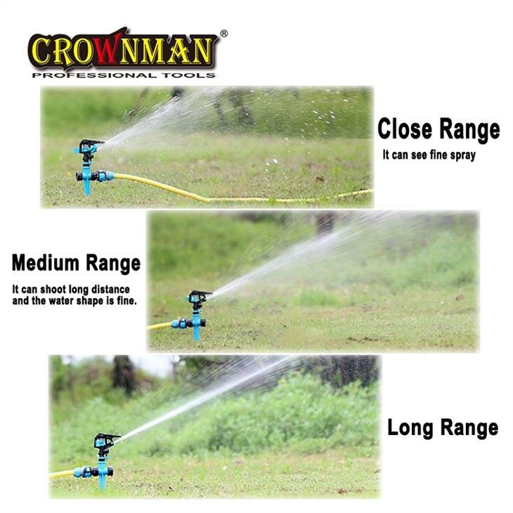 Plastic Impulse Sprinkler With Zinc Alloy Spike