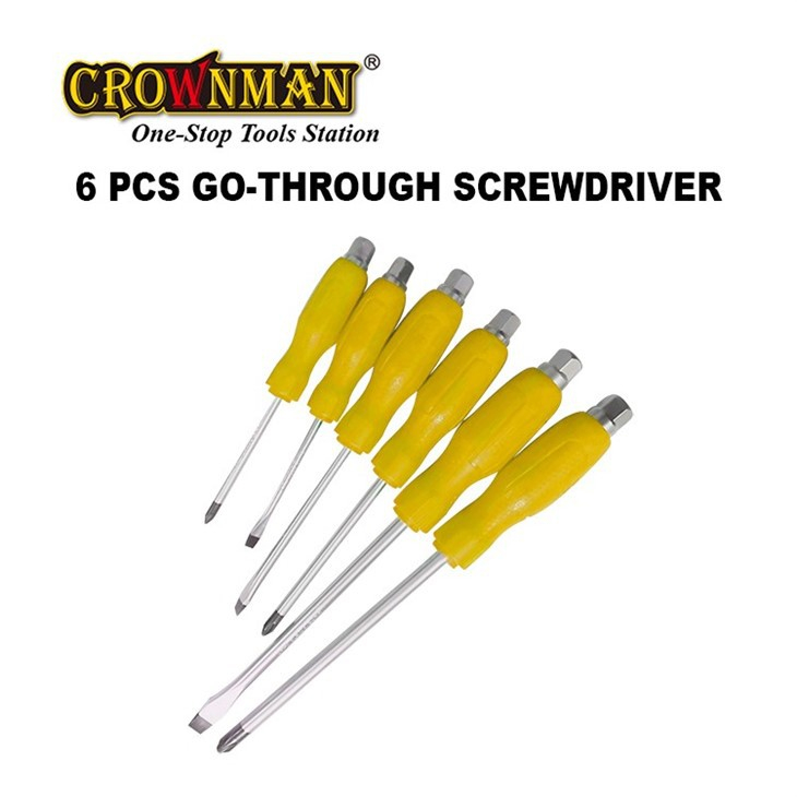 6PCS GO-Through Screwdriver Set